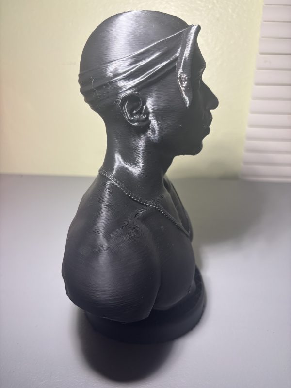 Tupac Inspired 3D Printed Bust – Iconic Hip-Hop Art